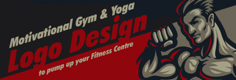 Motivational Gym & Yoga Logo Design to pump up your Fitness Centre