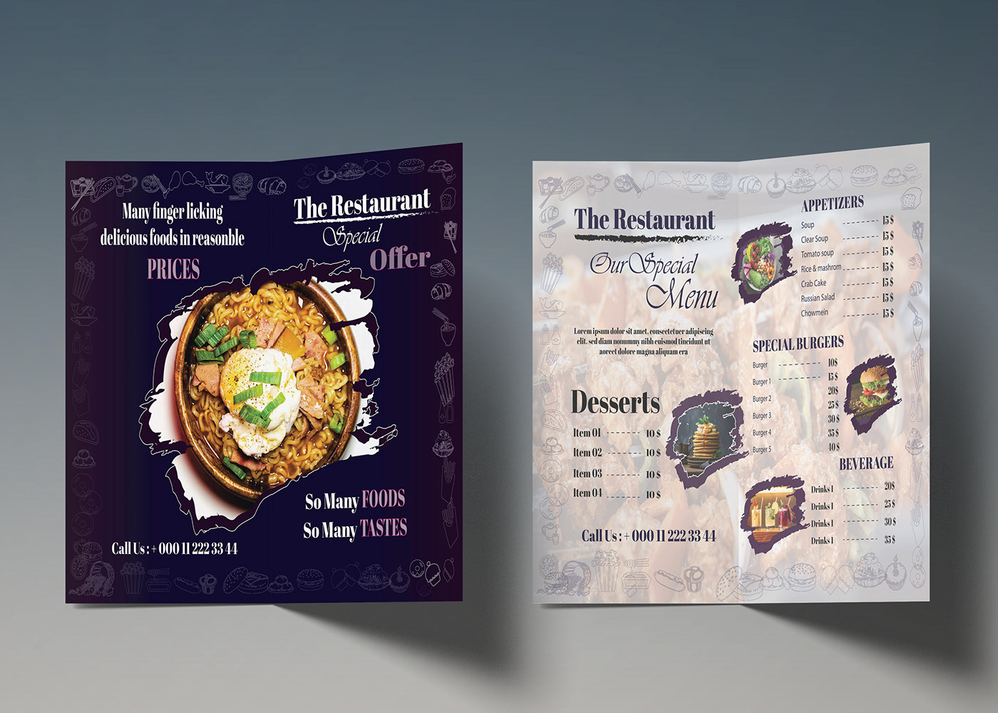 Food Menu Card Design: Attract Restaurant Customers